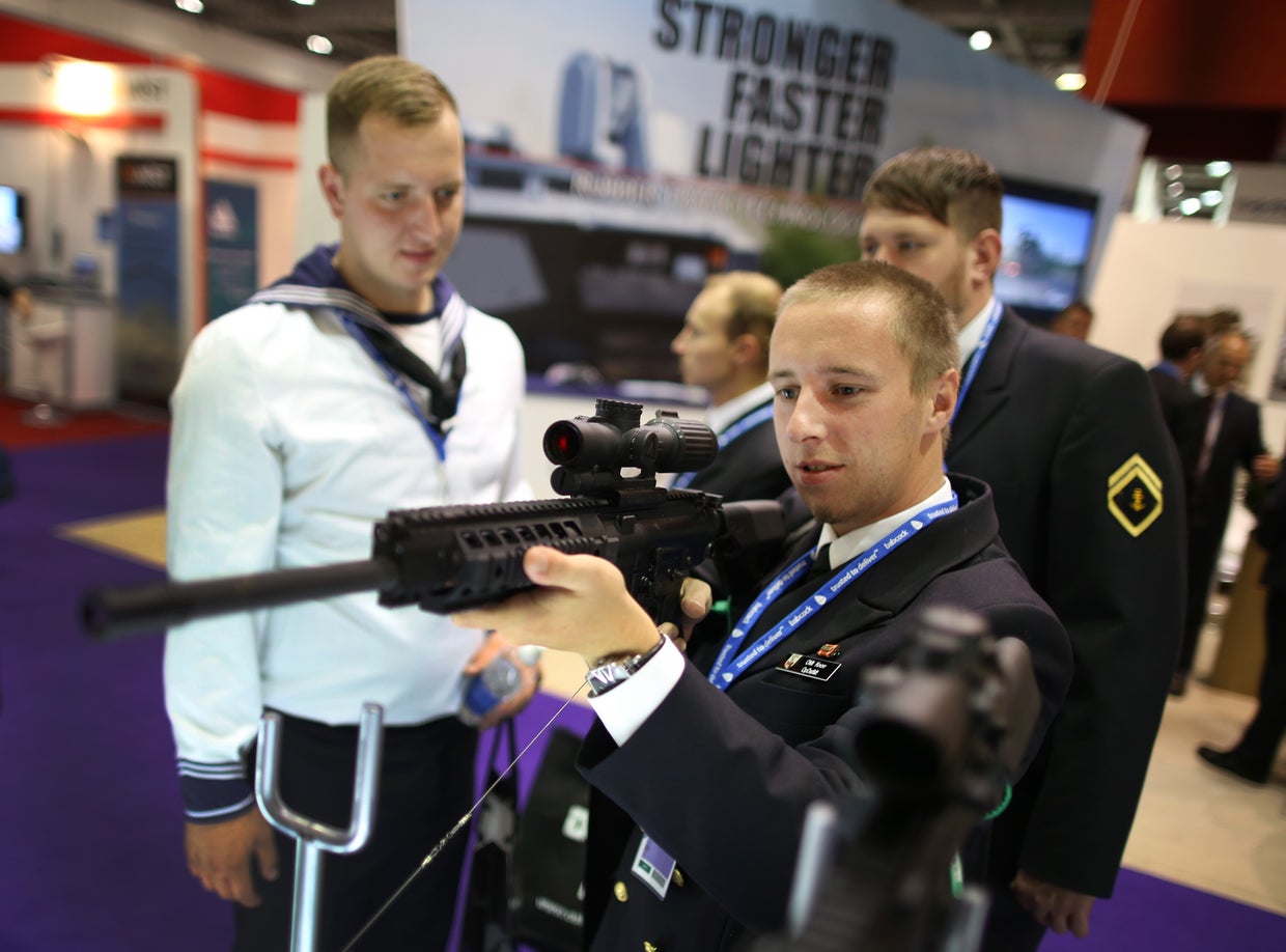 Modern military tech at the London arms expo