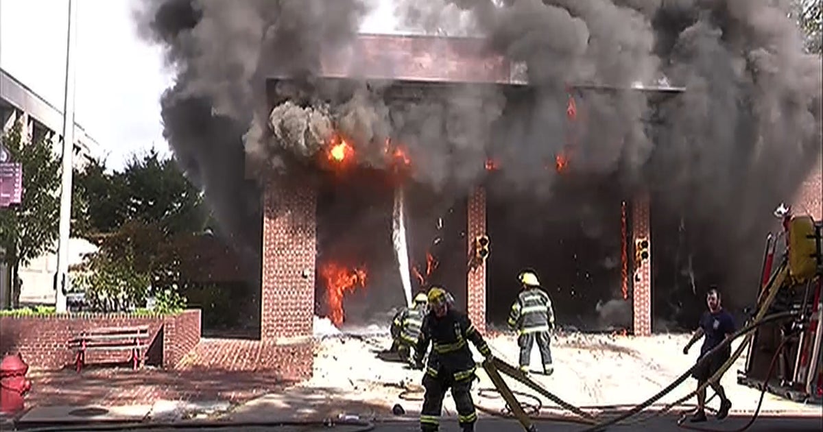 Historic Philly firehouse catches fire - CBS News