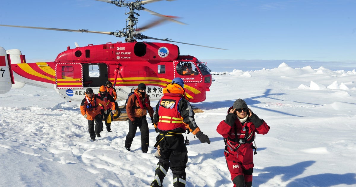 Helicopter rescue for stranded Antarctic ship