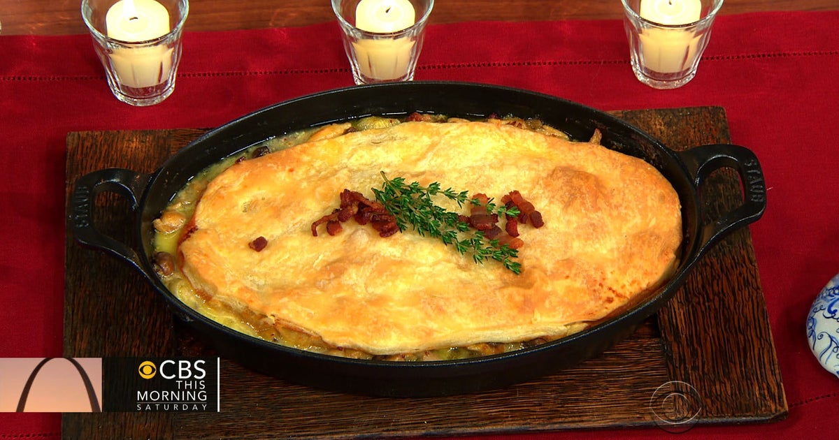 Chef Jason Hicks' chicken pot pie on THE Dish - CBS News