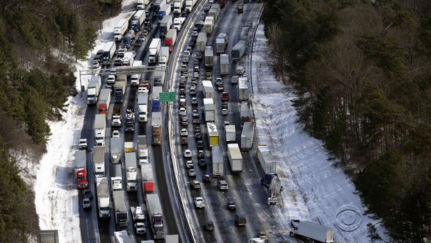 Road to nowhere: Minor snowstorm brings Atlanta to standstill - CBS News