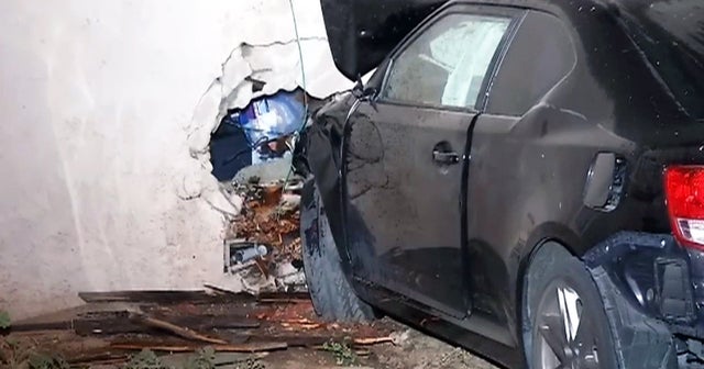 Car crashes into home, narrowly misses baby in crib - CBS News