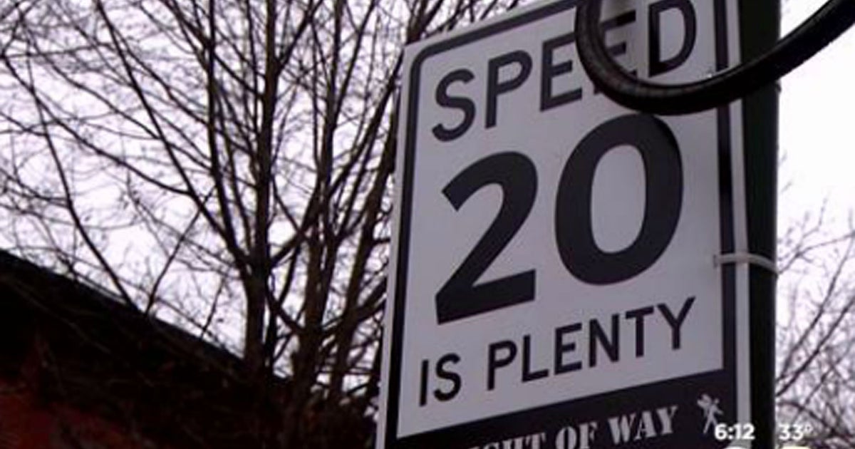 Handmade, fake 20 mph speed limit signs posted by safety advocates in ...
