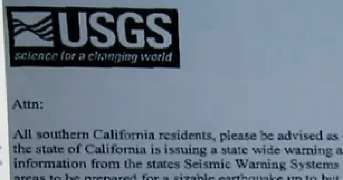 USGS warns L.A. residents of bogus earthquake alert letter - CBS News
