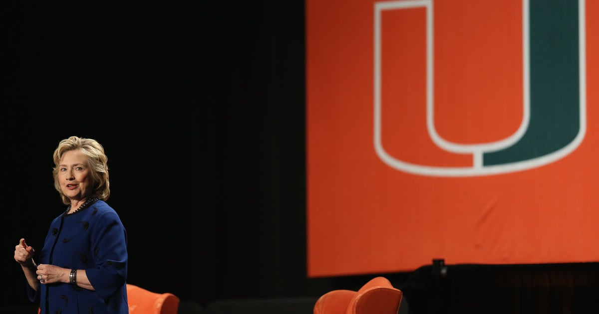 Hillary Clinton: All my college speaking fees go to charity - CBS News