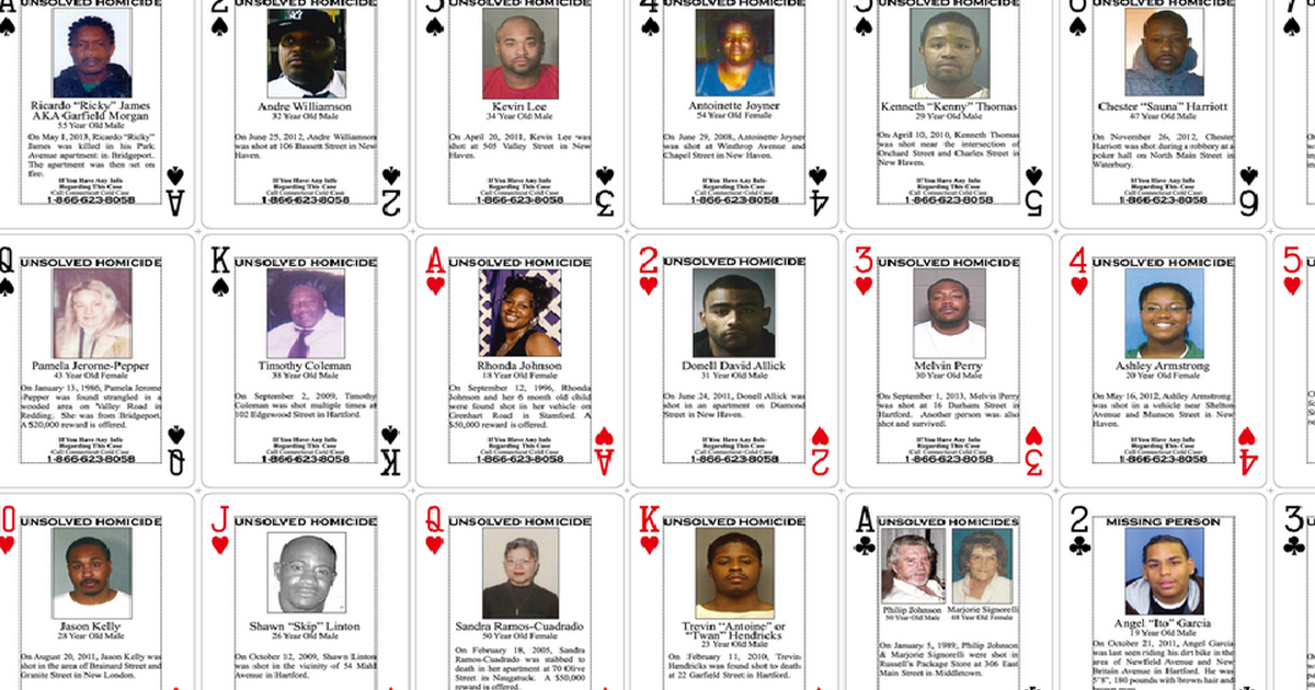 "Cold case" playing cards on sale to Connecticut inmates to solicit ...