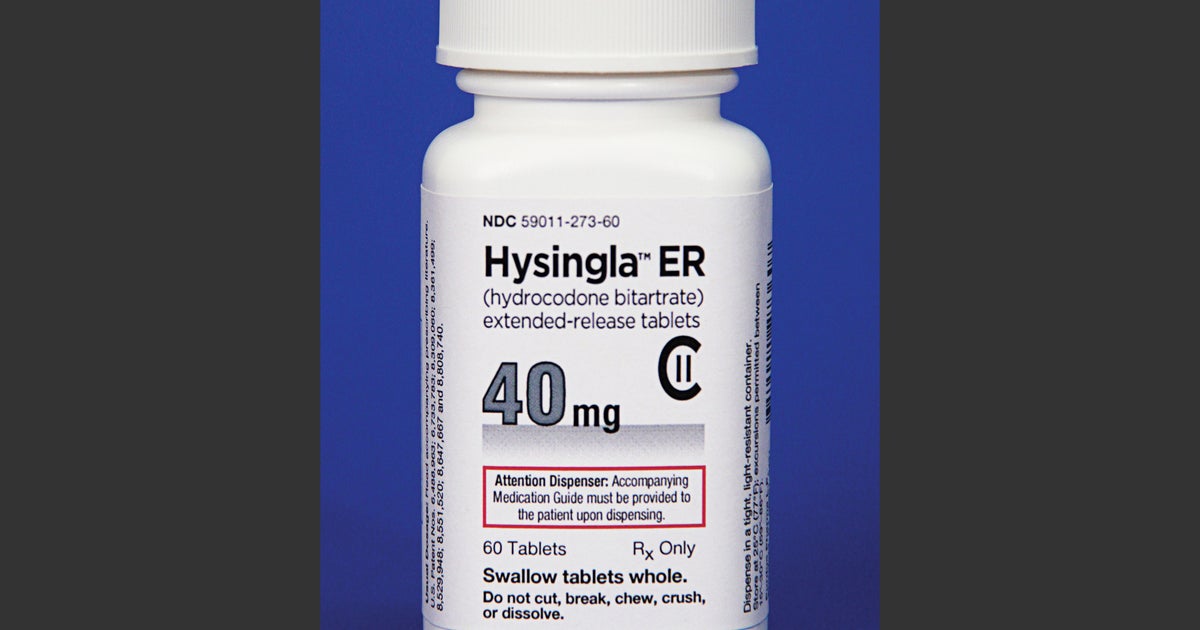 FDA approves new, hard-to-abuse hydrocodone painkiller - CBS News