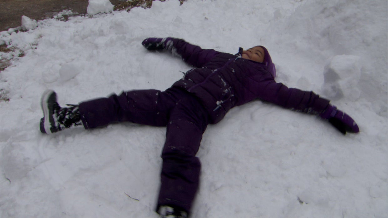 Grandfather makes granddaughter's snow wish come true - CBS News
