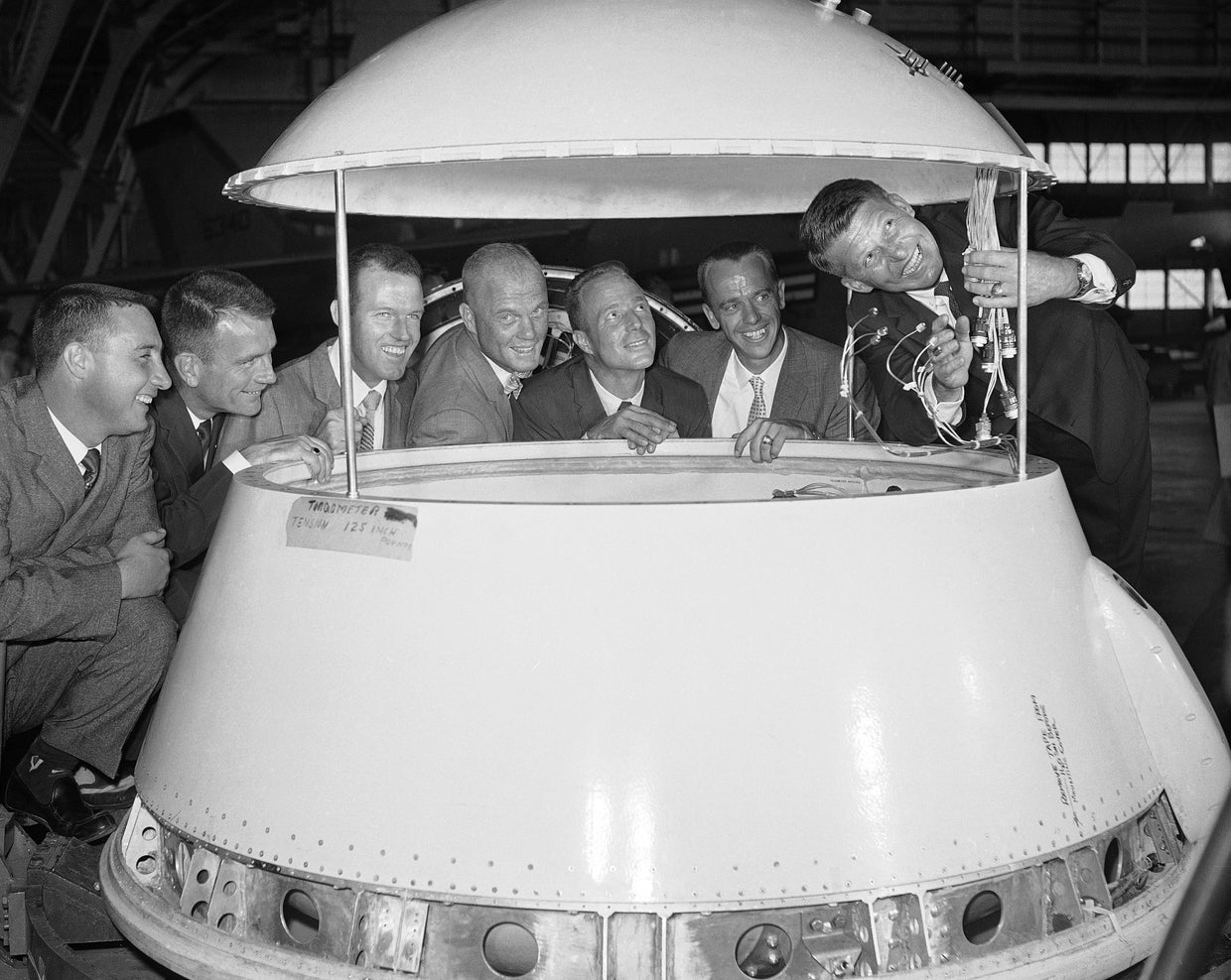 April 9, 1956 NASA unveiled America's first seven astronauts who would ...