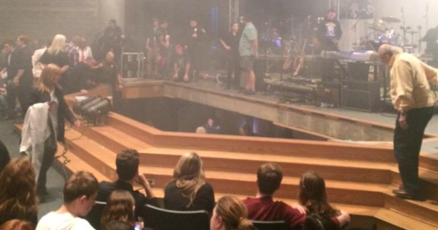 Dramatic videos show stage collapse at Indiana high school - CBS News