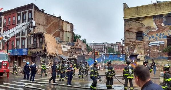 Building collapse injures at least 3 in Brooklyn - CBS News