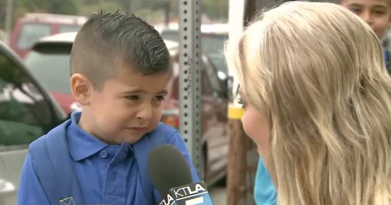 TV reporter makes pre-K student cry on first day of school - CBS News