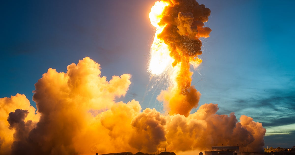 Massive rocket explosion