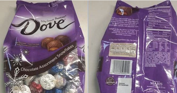 Dove chocolate snowflakes, sold at Walmart, recalled for allergy risk ...