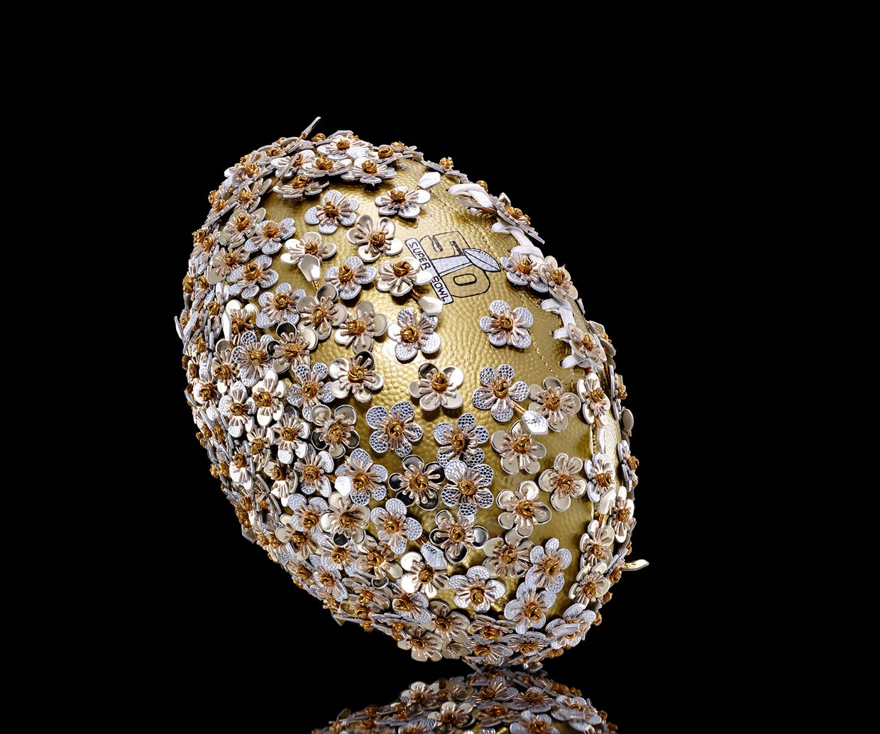 50 glam designer footballs for Super Bowl 50
