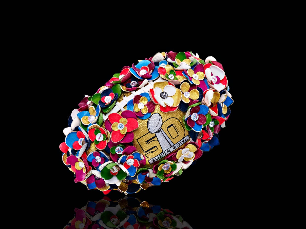 50 glam designer footballs for Super Bowl 50