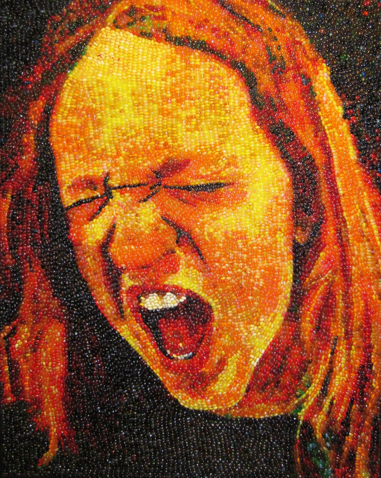 Art made with jelly beans