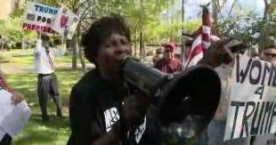 Two girls pepper-sprayed at Donald Trump protest in California - CBS News