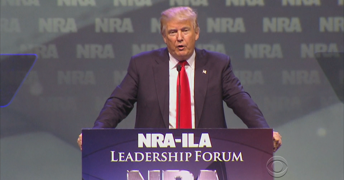 Trump applauds NRA leaders, Kanye West in speech