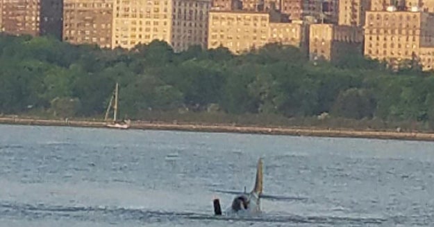 Vintage plane crashes in Hudson River - CBS News