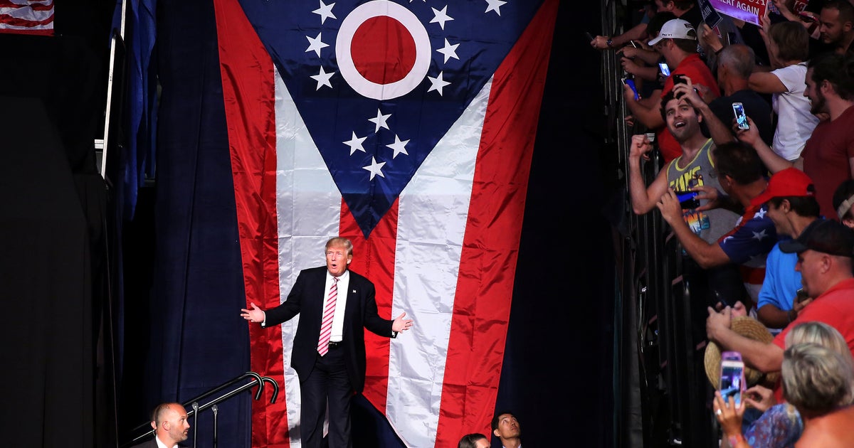 How Donald Trump spent day three of the Democratic convention - CBS News