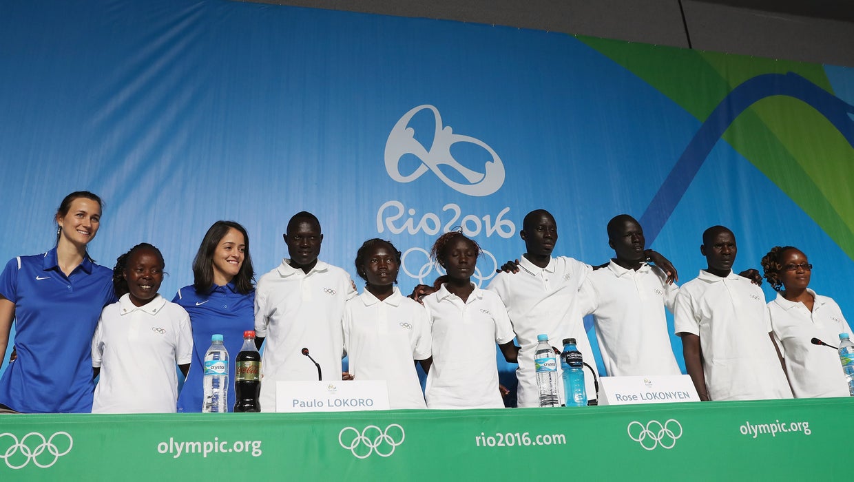 First-ever Olympic team of refugees competes in Rio - CBS News