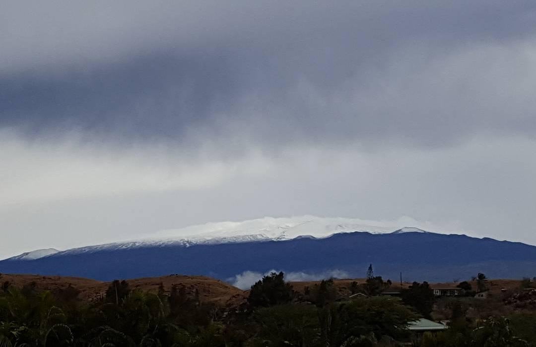 Stunning snow-blanketed Hawaii