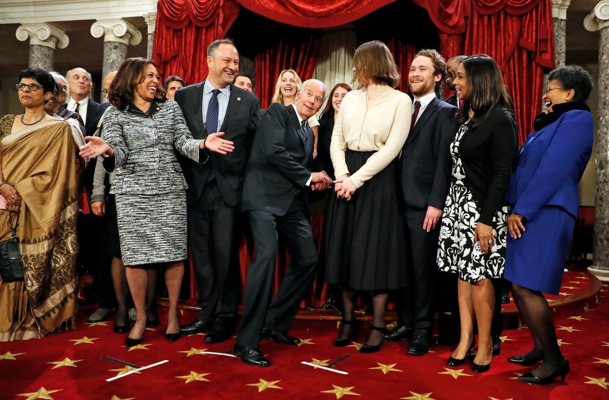 Joe Biden final Senate swearing-in: Jokes, smiles, and selfies