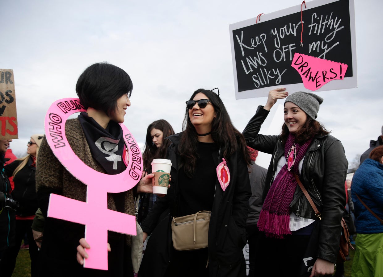Women's march signs on display around the world