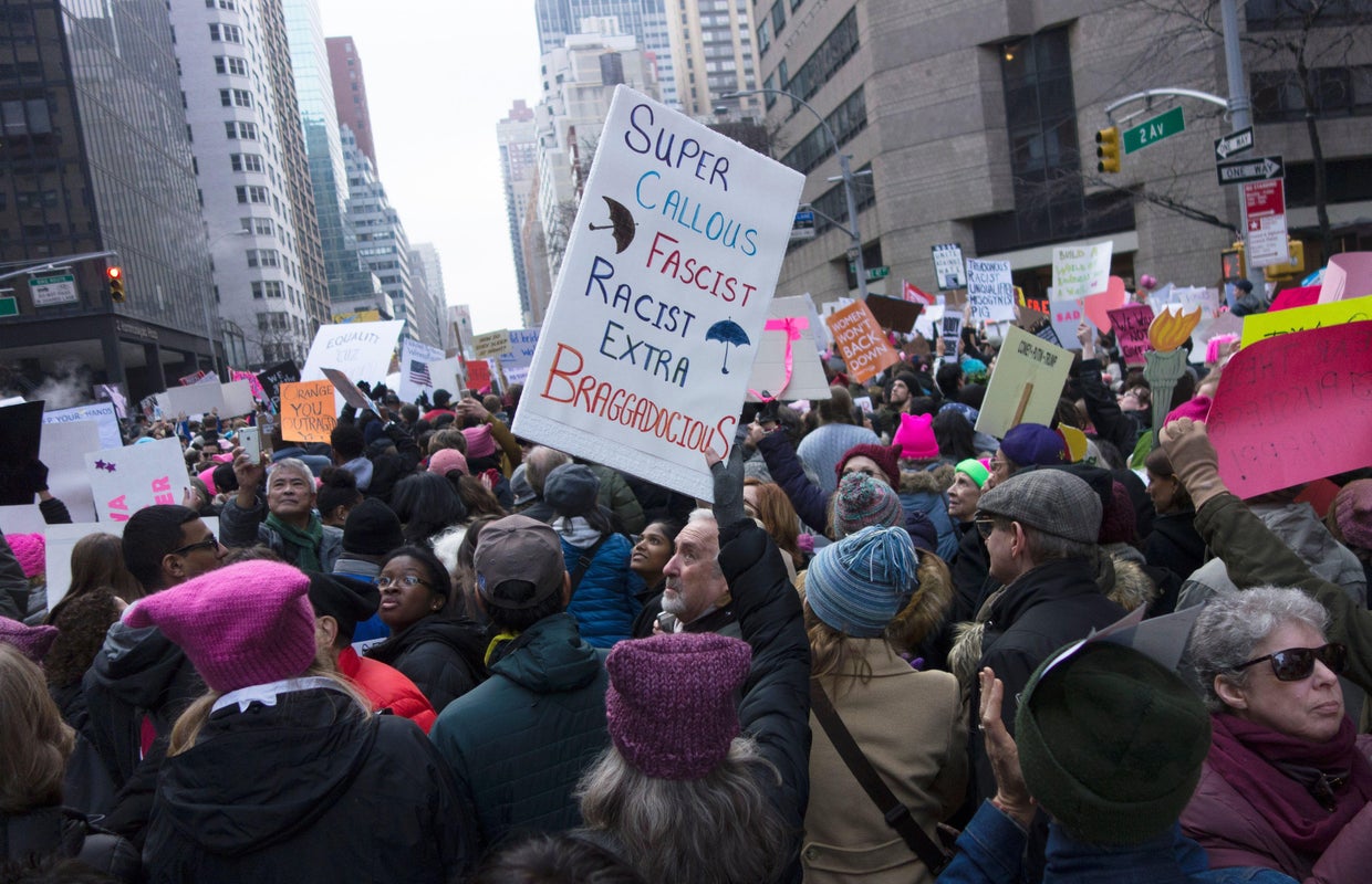 Women's march signs on display around the world