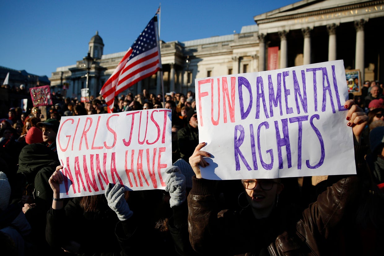 Women's march signs on display around the world