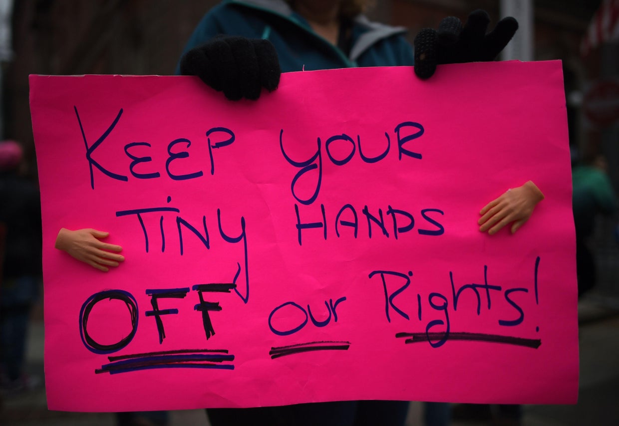 Women's march signs on display around the world