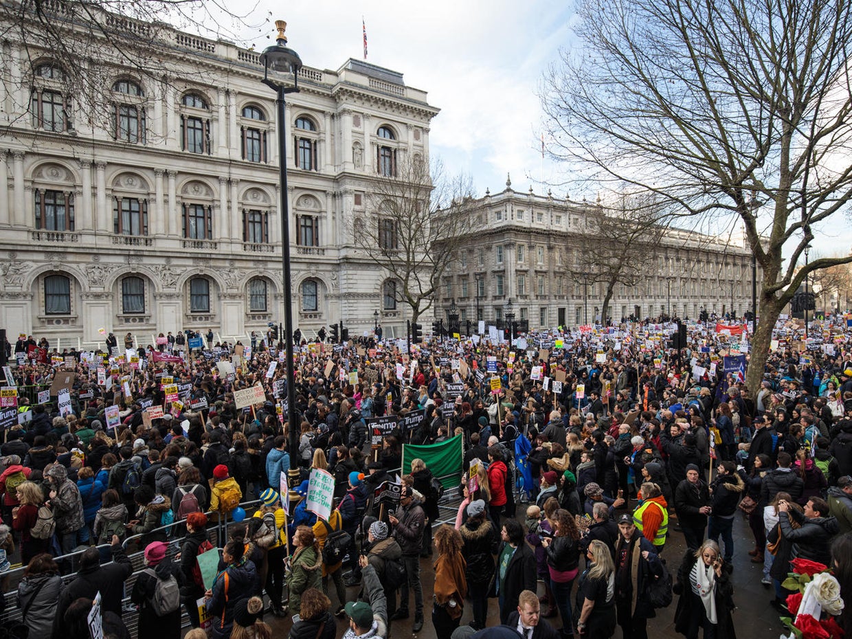 Global protests against Trump's travel ban