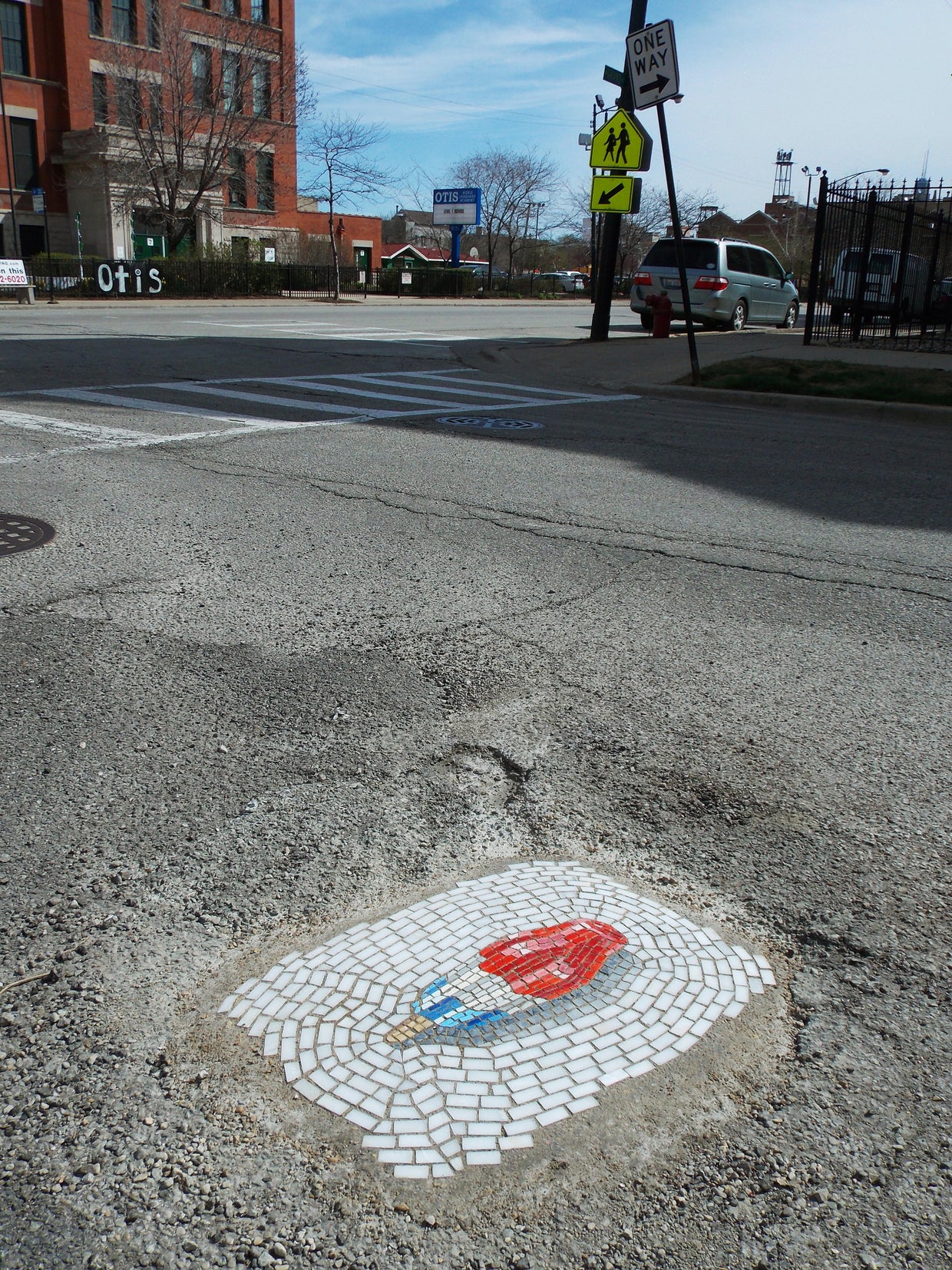 Street art: Jim Bachor's pothole mosaics