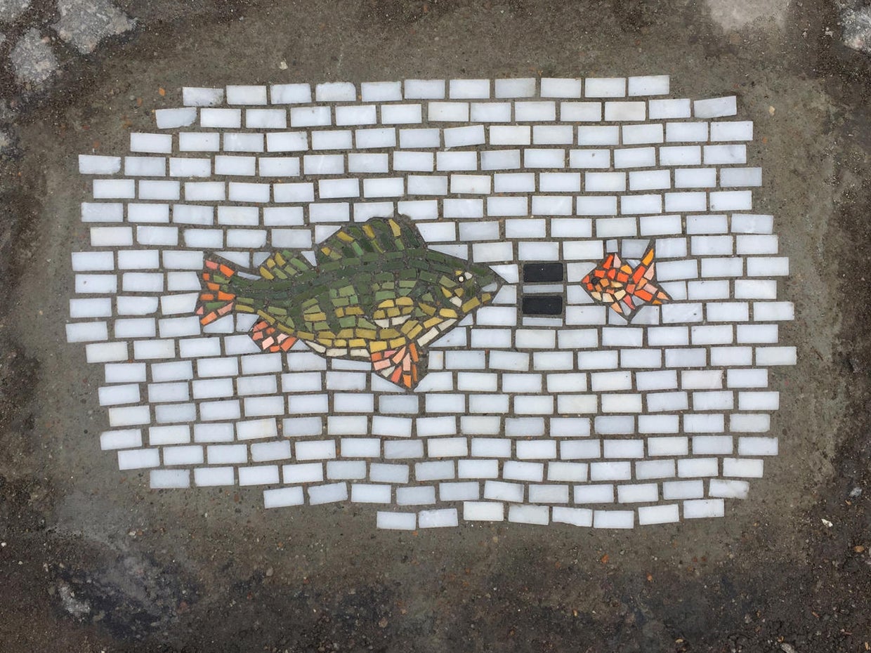 Street art: Jim Bachor's pothole mosaics
