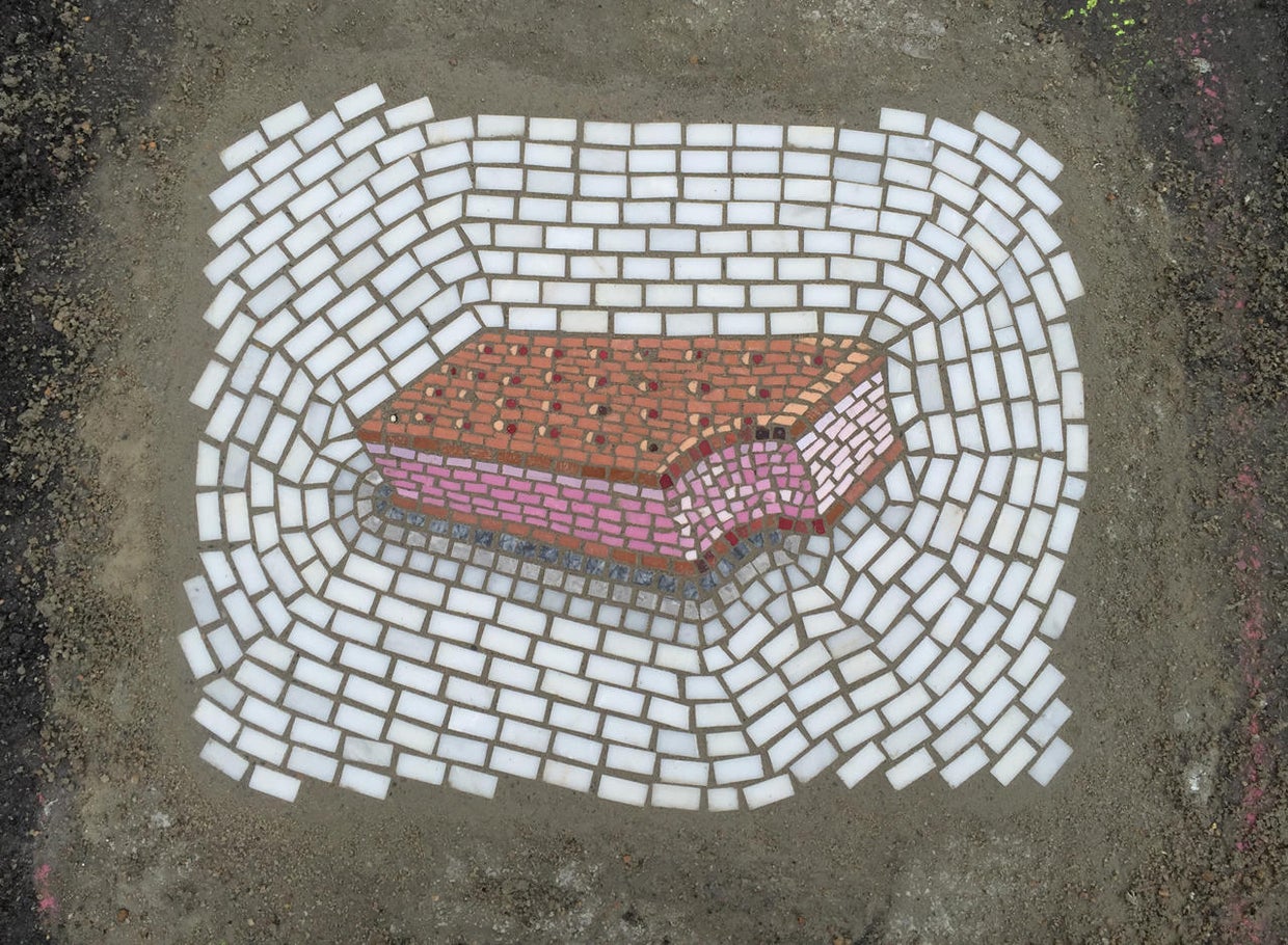 Street art: Jim Bachor's pothole mosaics