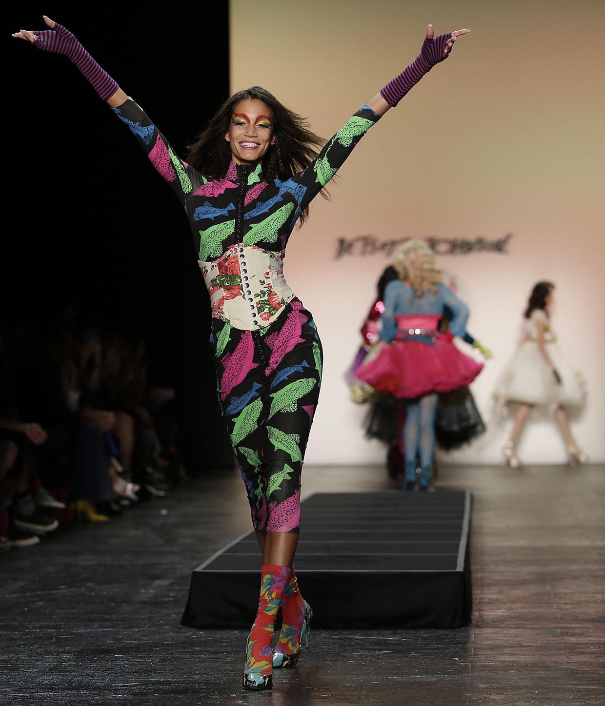 Betsey Johnson on the runway