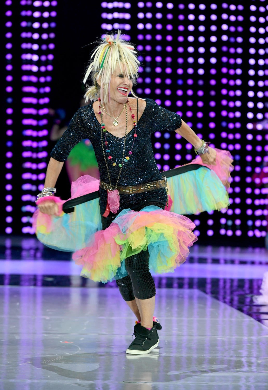 Betsey Johnson on the runway