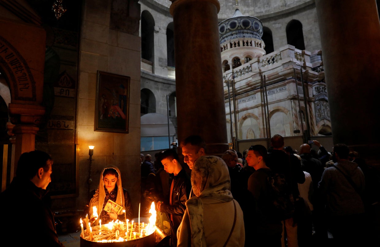 Historic restoration of Jesus' burial shrine