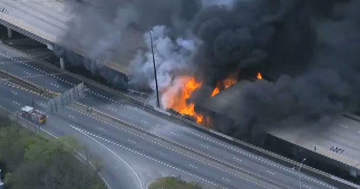 Traffic horrors expected after fire-caused I-85 overpass collapse in ...
