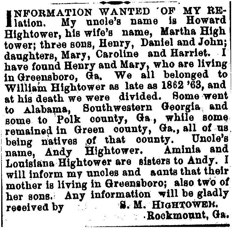 "Information Wanted"