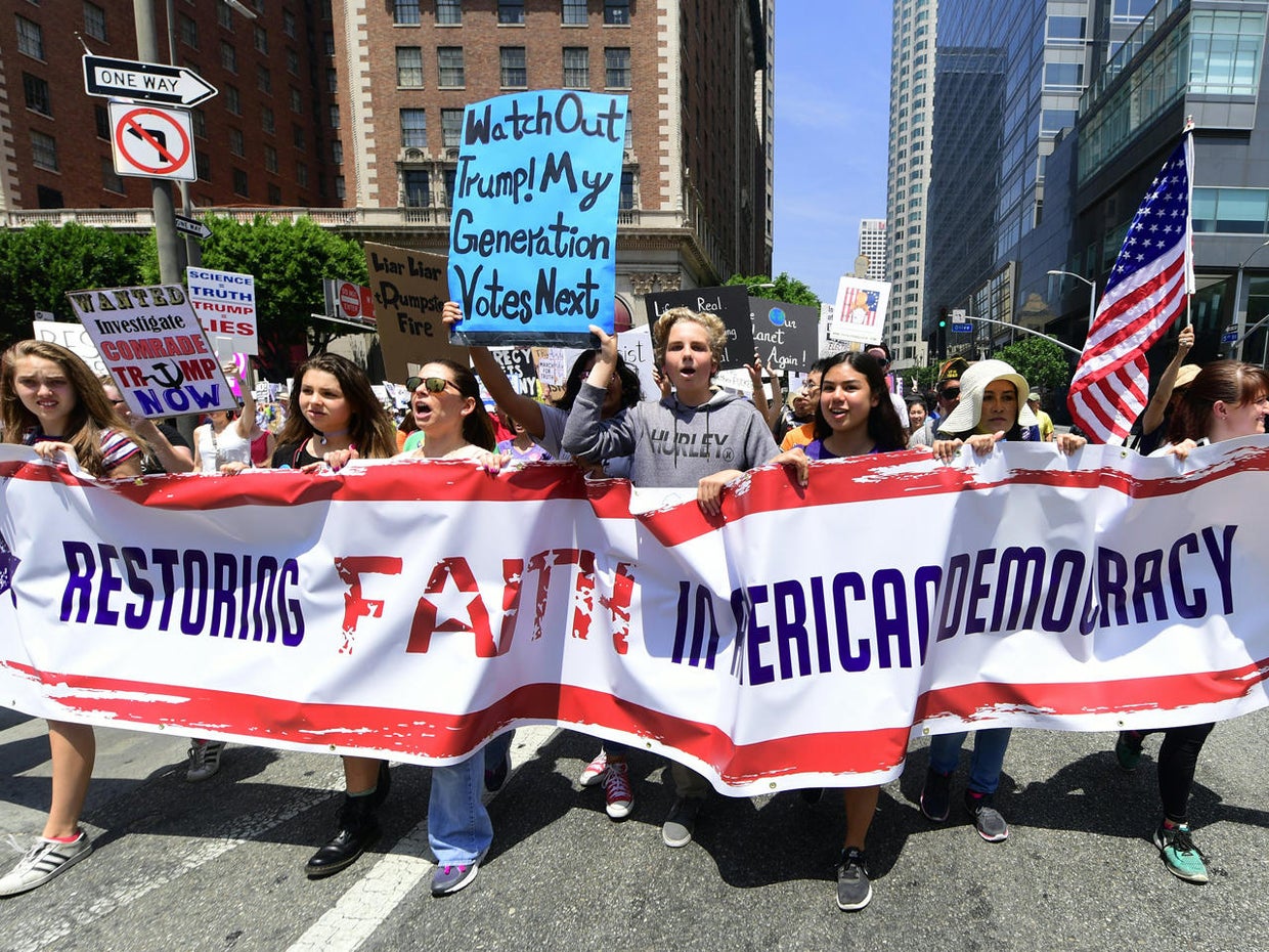 Anti-Trump protesters "March for Truth"
