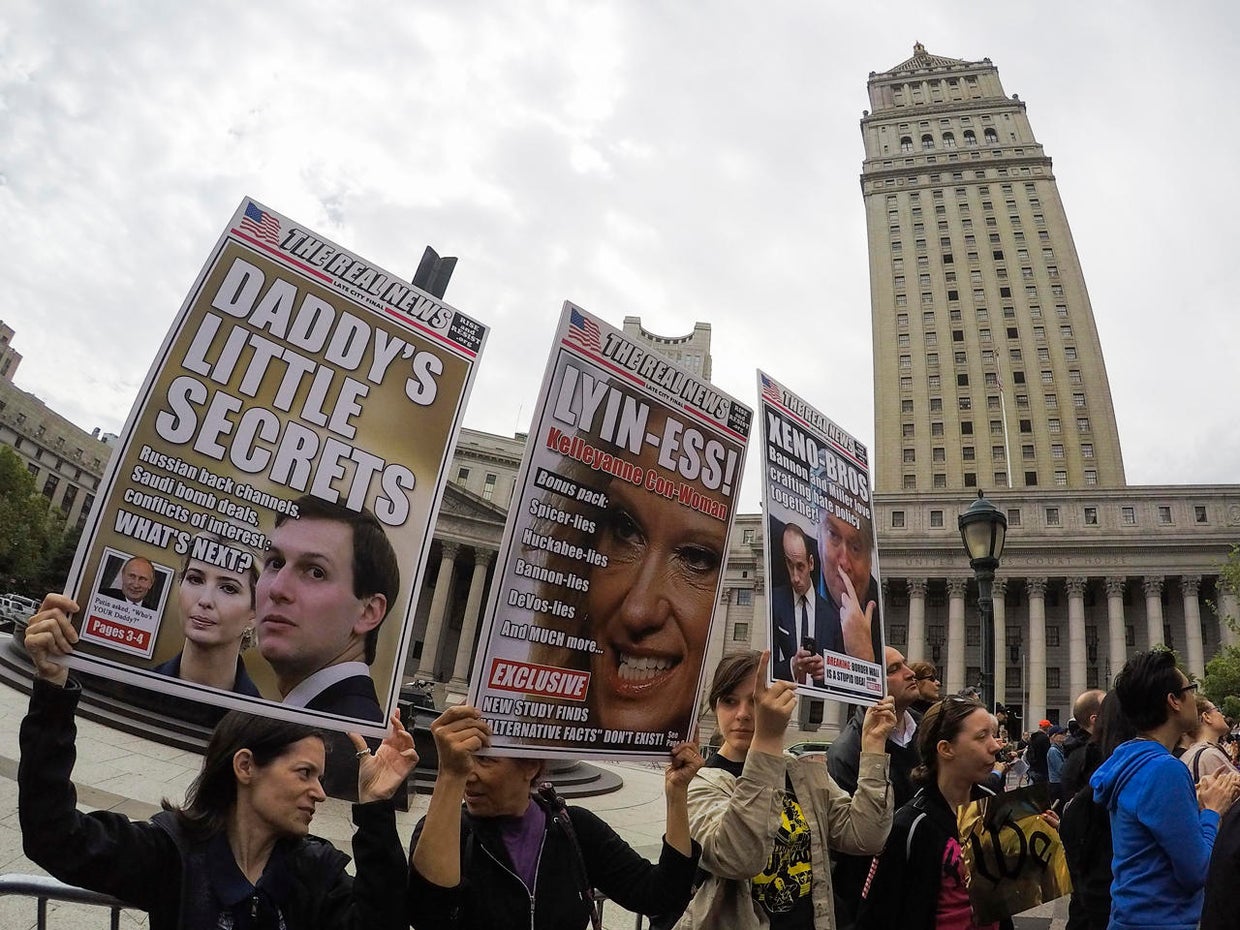 Anti-Trump protesters "March for Truth"