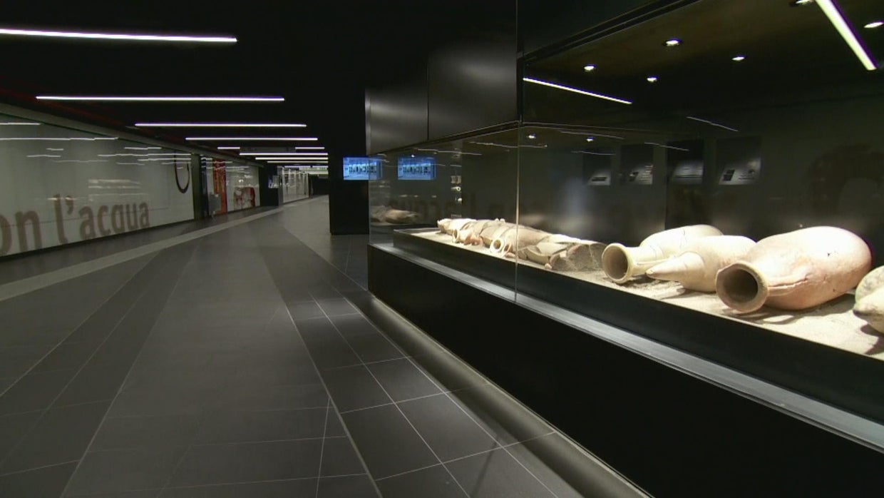 Inside the Rome metro station that doubles as a museum - CBS News