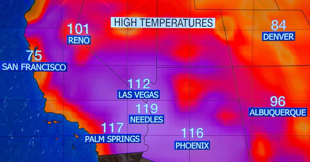 Temps rise toward record as heat wave hits Southwest - CBS News