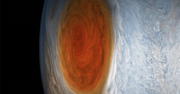 Jupiter's Great Red Spot seen in new photos from Juno flyby - CBS News