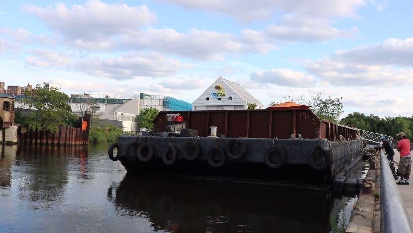 "Floating food forest" called Swale docked in New York at one of the ...