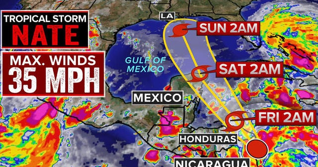 Tropical Storm Nate poses new hurricane threat to U.S. - CBS News
