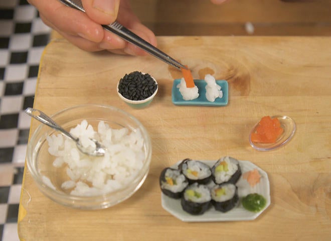 Creating tiny food for "Tiny Kitchen"