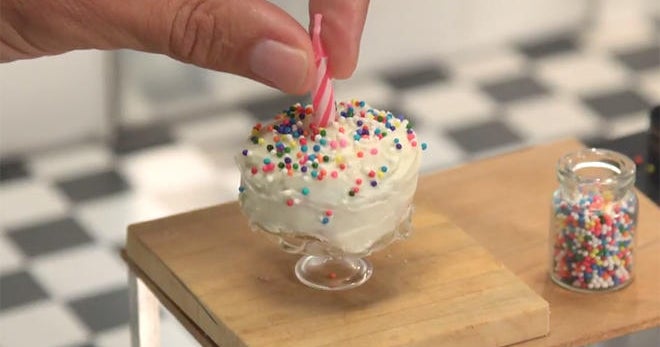 Recipe: Tiny Rainbow Birthday Cake - CBS News